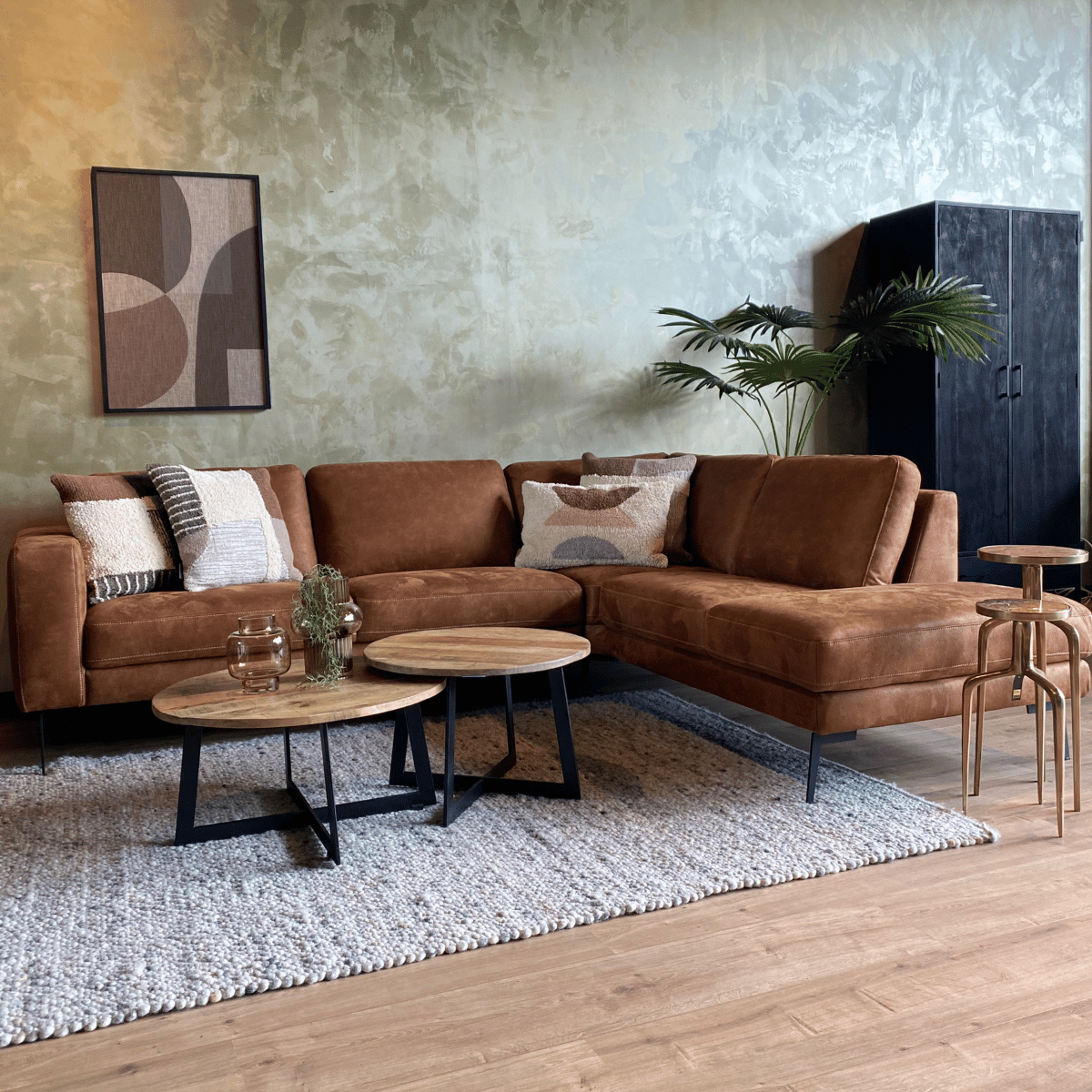 Hoekbank Liva - Eco leer | Max Wonen - Max Wonen